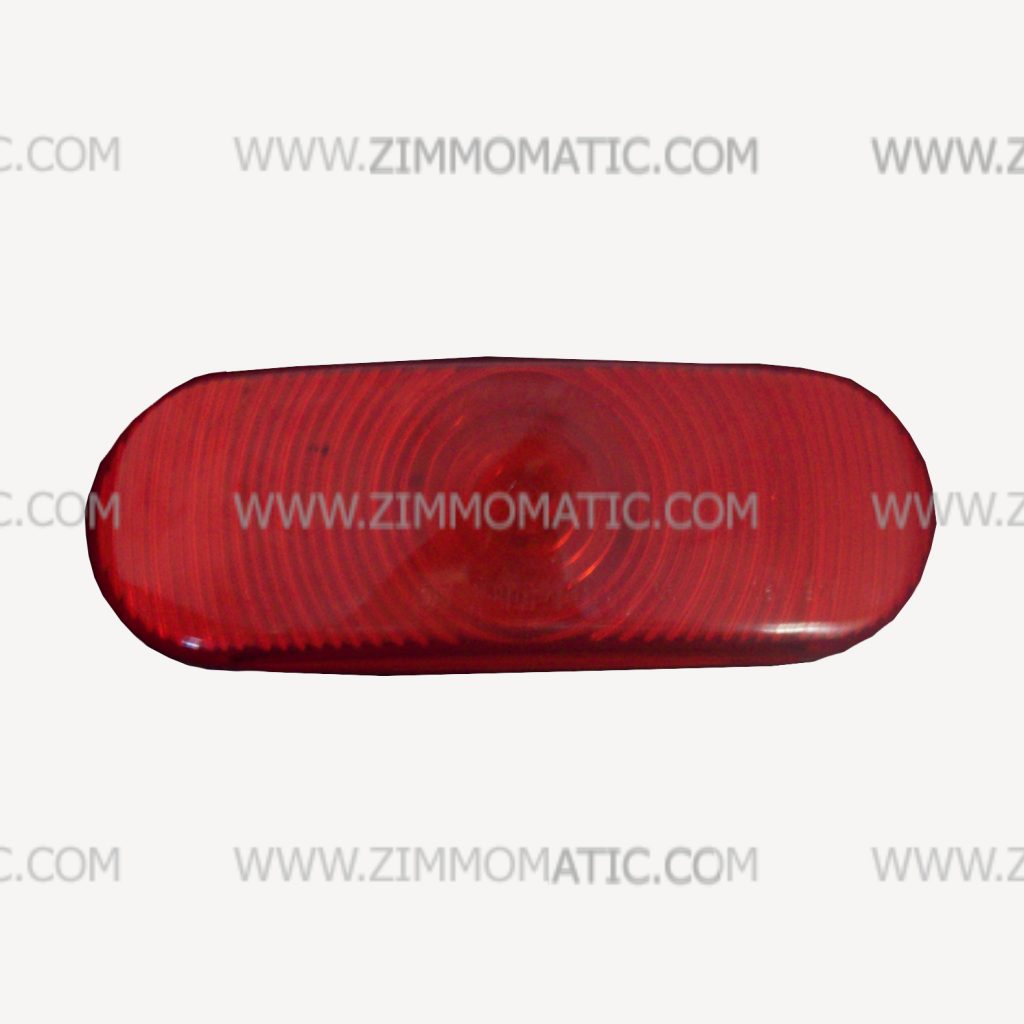 light, 2 x 6 inch oval, incandescent red, used for marker lights or ...