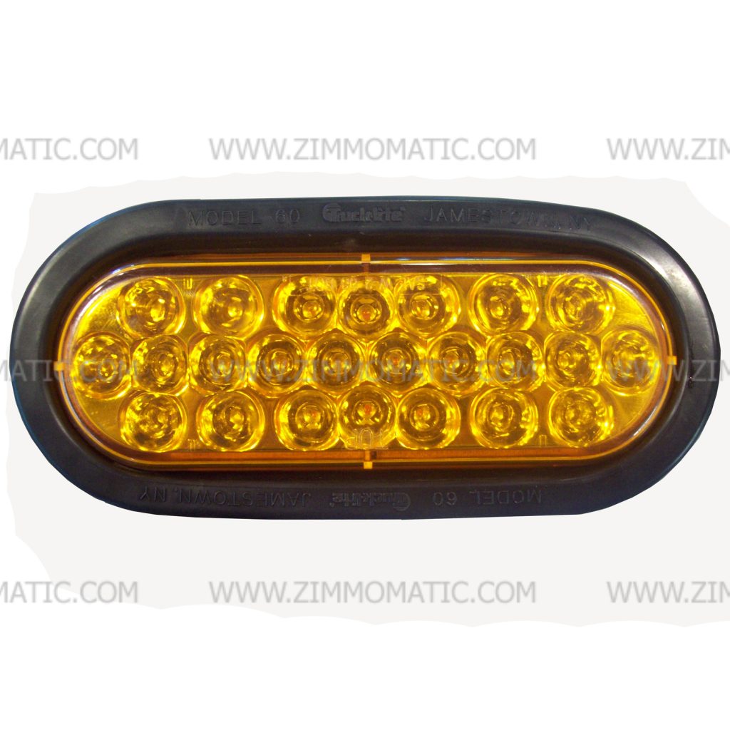light, 2 x 6 inch oval, amber LED, used for marker lights or turn signals