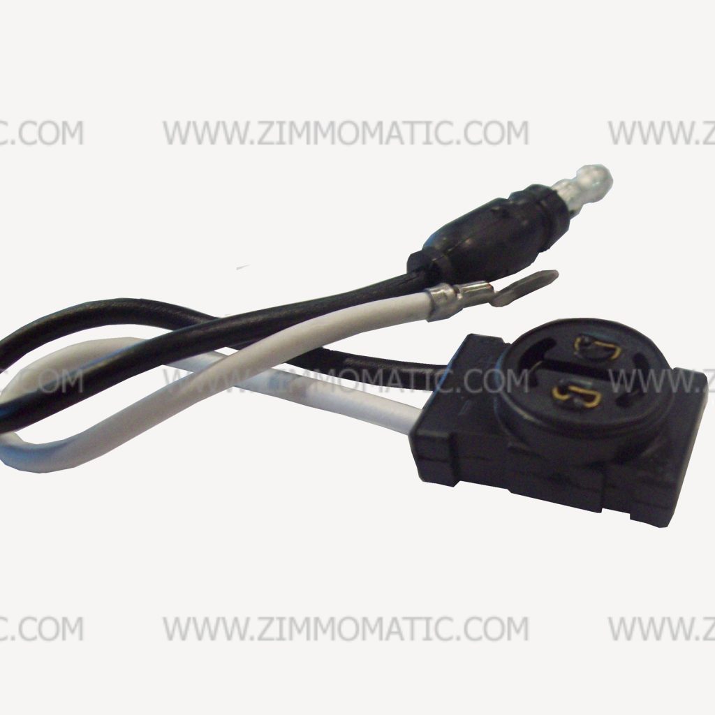 pigtail, 2 wire flat LED plug, used for wiring clearance or marker lights