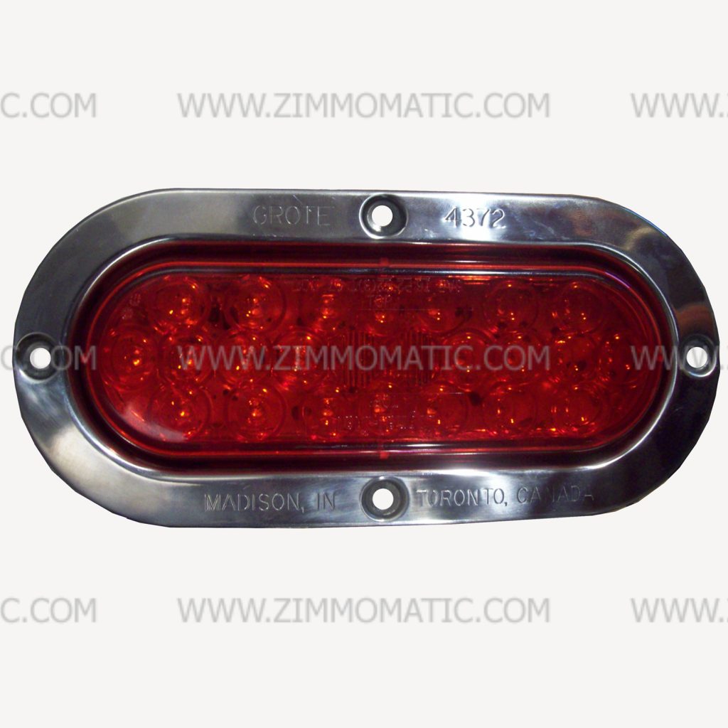 light, 2 x 6 inch oval, LED red, used for marker lights or turn signals