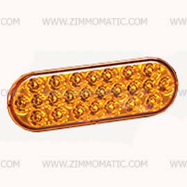 strobe, 2 x 6 amber oval, LED, six flash pattern, 203FPM