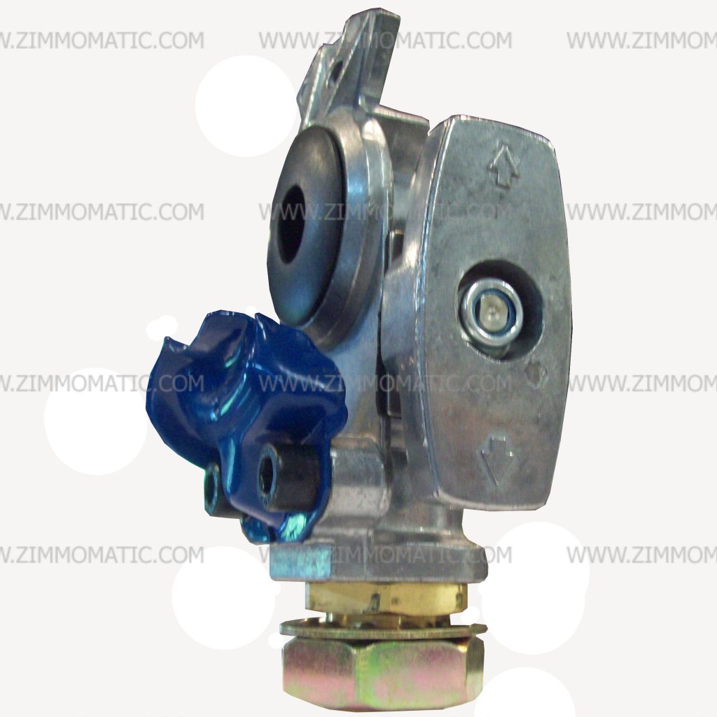 glad hand, shutoff control, service, (blue), used with 2 airline sets