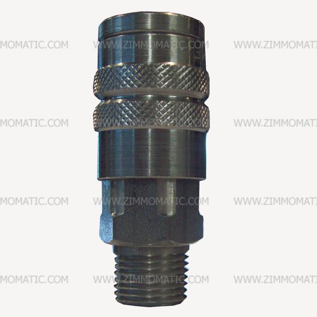 stainless steel quick coupler, 1/2 inch, female socket, male thread
